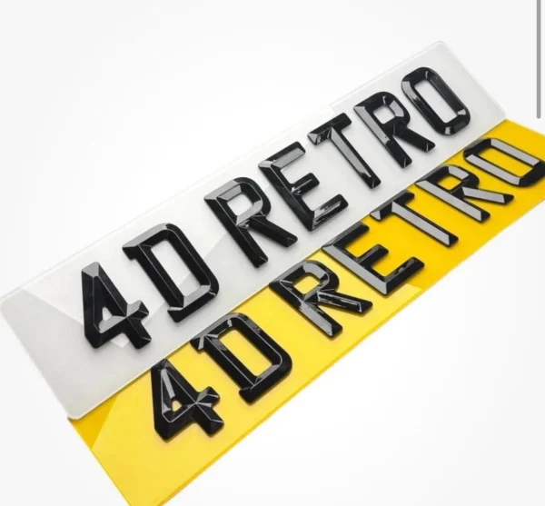 4D Bevelled Retro Number Plates – Make My Plates -Buy Number Plates